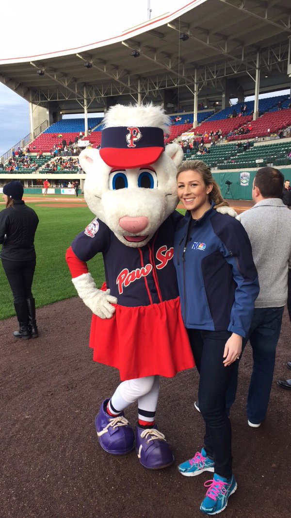 NBC 10's Emily Volz throws out first pitch at Paw Sox game | WJAR